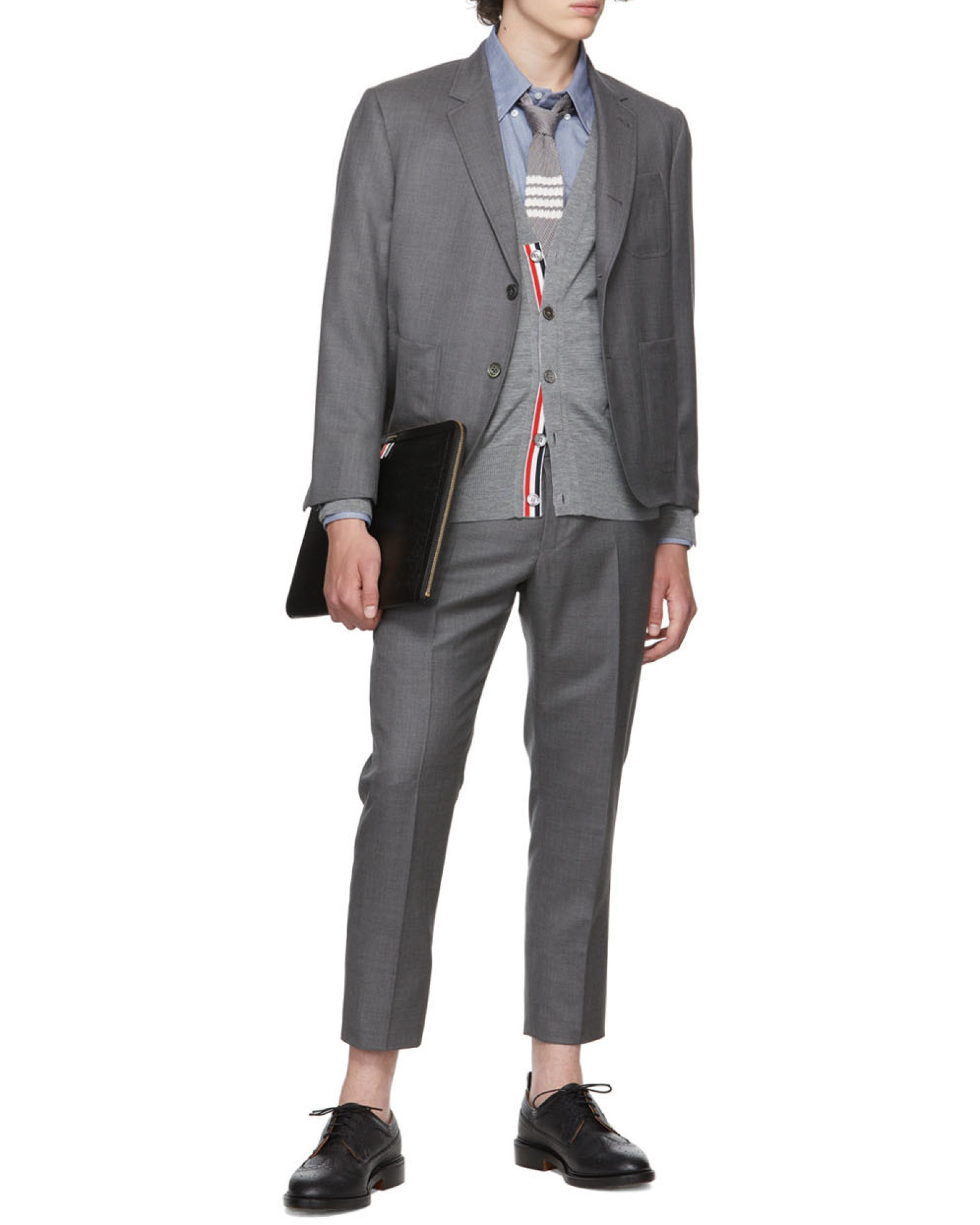 THOM BROWNE Thom Browne Flannel 4-Bar Straight Fit Shirt